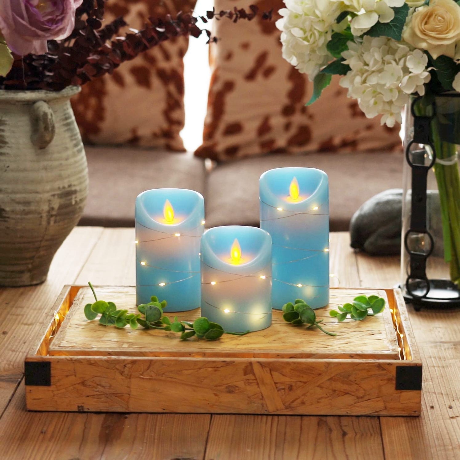 Homemory Blue Real Wax Flameless Candles – HOMEMORY WHOLESALE