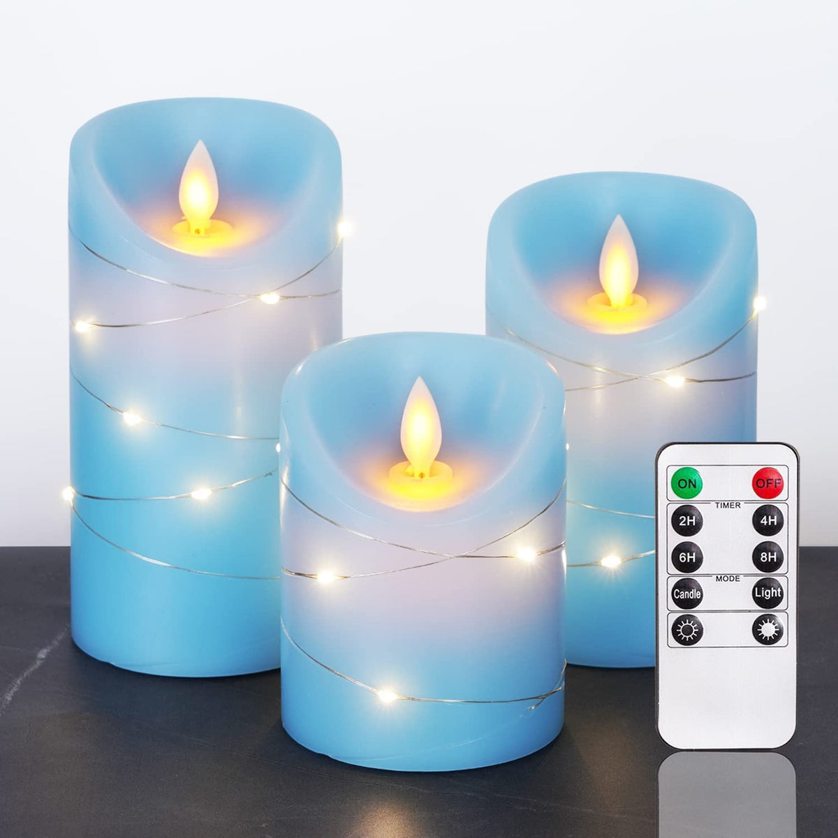 Homemory Blue Real Wax Flameless Candles – HOMEMORY WHOLESALE